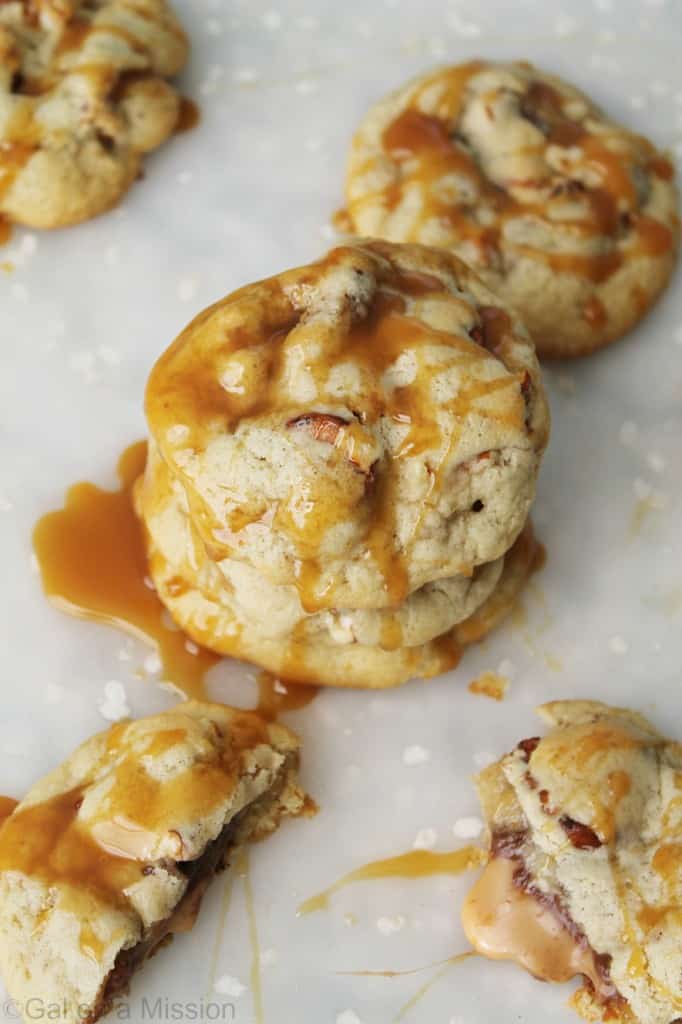 Caramel Pretzel Cookies - Gal on a Mission