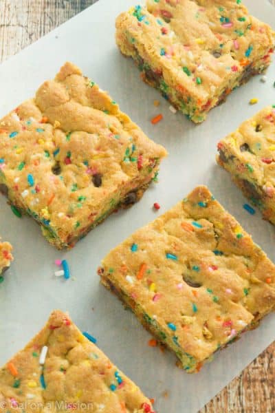 Funfetti Cake Mix Cookie Bars - Gal on a Mission
