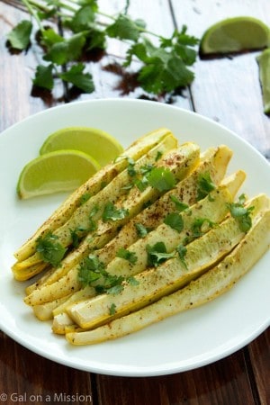 Cilantro Lime Squash Fries - Gal on a Mission
