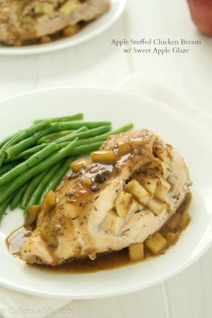 Apple Stuffed Chicken Breasts w/ Sweet Apple Glaze - Gal on a Mission