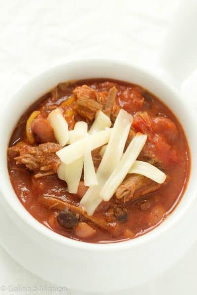 Shredded Beef Chili - Gal on a Mission