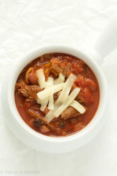 Shredded Beef Chili - Gal on a Mission