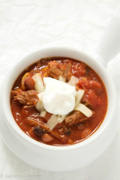 Shredded Beef Chili - Gal on a Mission