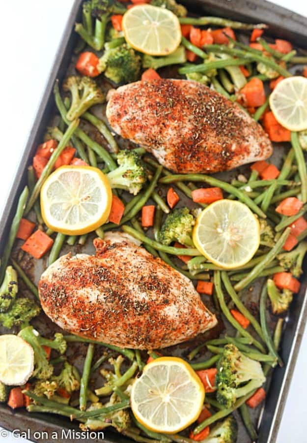 One Pan Baked Lemon Chicken W Vegetables Gal On A Mission One Pan Baked Lemon Chicken W Vegetables Gal On A Mission