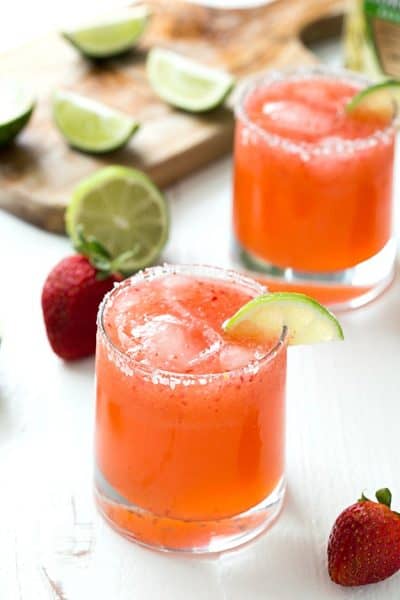 Strawberry Limeade Margaritas - Gal on a Mission